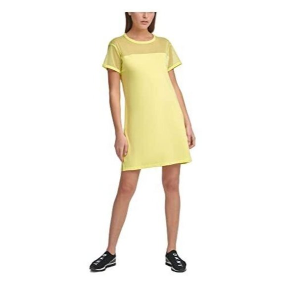 Dkny | Dresses | Dkny Sport Meshblocked Tshirt Yellow Dress Large ...